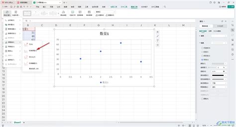 Excel散点图如何添加误差线？ Wps Excel散点图添加误差线的方法 极光下载站