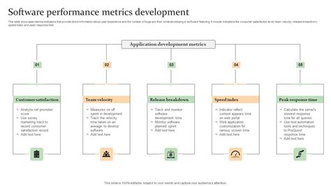 Software Performance Metrics Development Template PDF