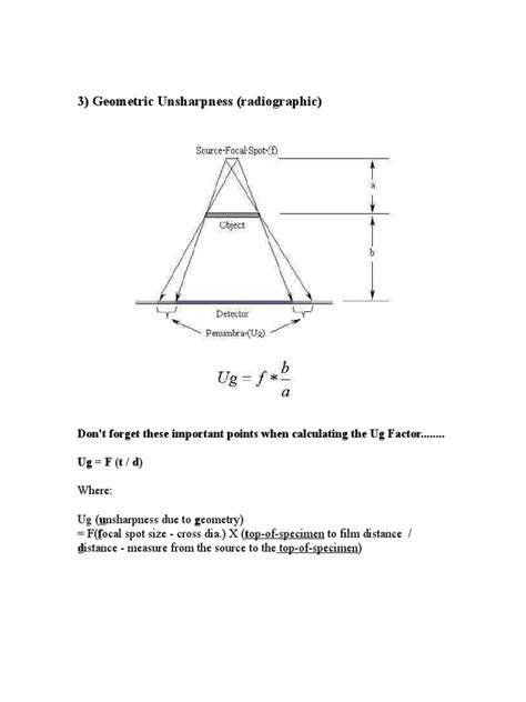 3 Geometric Unsharpness Radiographic Pdf Welding Construction