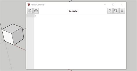 Sketchup Plugins Ruby Console