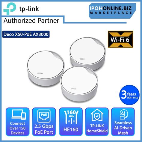 Tp Link Deco X Poe Ax Whole Home Mesh Wifi Router System With Poe Pack Ipohonline