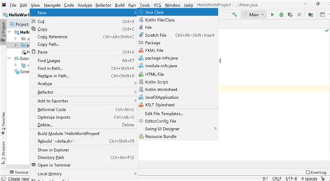 Hello World Application Using Intellij Ide