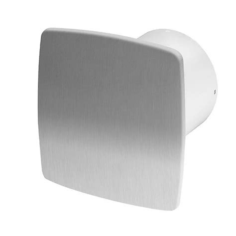 Silver Front Bathroom Extractor Fan 100mm 4 Humidity Sensor