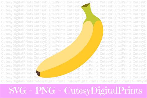 Banana Svg Banana Clipart Fruit Svg Fruit Clipart Yellow Etsy