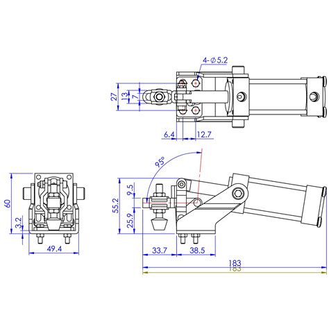 Good Hand Stanless Stell Toggle Clamps Pneumatic Vertical Toggle Clamps GH UA