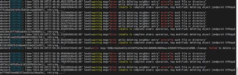 Error While Deleting Neighbor Entry Error No Such File Or Directory