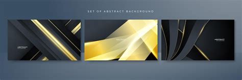 추상적인 럭셔리 검은색과 황금색 배경과 황금색 선 프리미엄 벡터