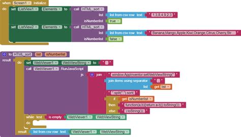 Sorting Of Simple Lists With Js General Discussion Mit App Inventor Community