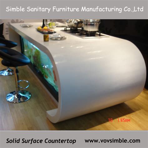 Polished Acrylic Solid Surface Composite Stone Bathroom Kitchen