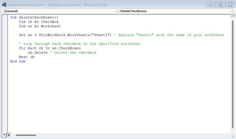 How To Delete Remove Checkbox In Excel Software Accountant