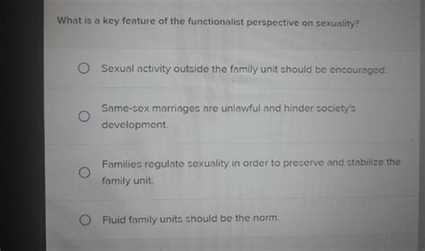 Solved What Is A Key Feature Of The Functionalist