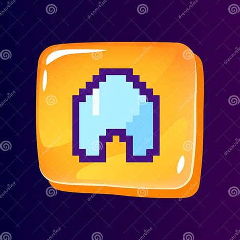 Home Glossy Ui Button With Pixelated Color Icon Stock Vector