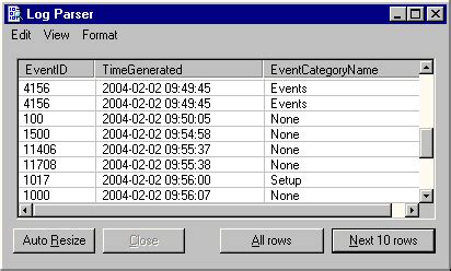 Datagrid Output Format Log Parser Documentation