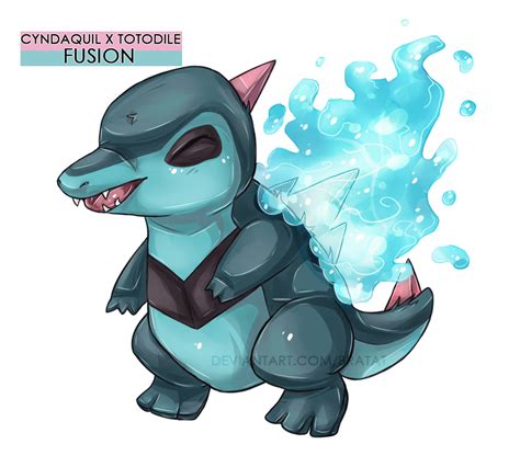 Totodile X Cyndaquil Fusion [pokemon Gacha] By Bratat On Deviantart