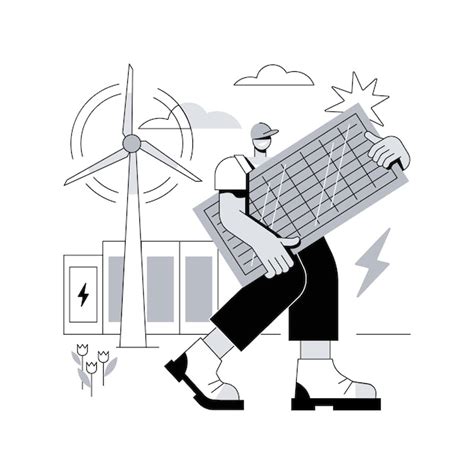 Premium Vector Renewable Energy Abstract Concept Vector Illustration