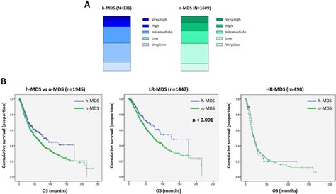 Risk Stratification And Os Of H Mds Compared To N Mds 1 A Patients