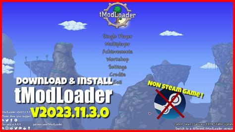 Download And Install Tmodloader V2023 11 3 0 For Non Steam Terraria 1 4 4 9 V4 Youtube