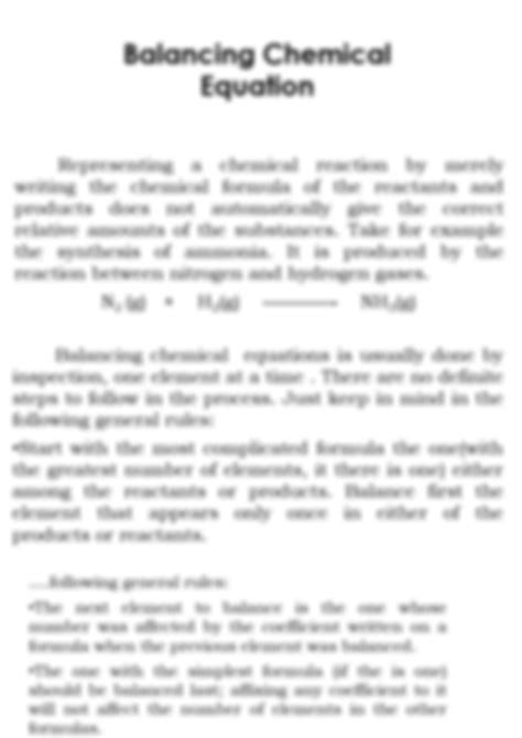 SOLUTION Chemical Reaction And Chemical Equation Studypool