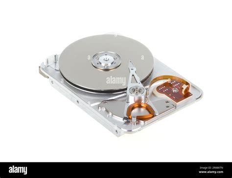 Open Hard Disk Drive Isolated On White Background Stock Photo Alamy