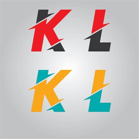 컬러 알파벳 로고 디자인 프리미엄 벡터