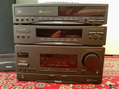 Philips Mini Stereo System With 3 Way Bookshelf Speakers Fw70 Made In Austria Photo 3131527