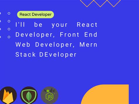 A React Js Developer Mern Stack Front End Developer Js Developer