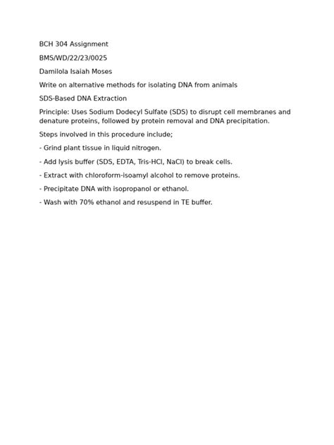 Bch 304 Assignment Pdf