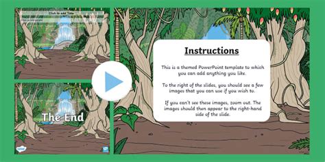 Editable Jungle Themed Powerpoint Template Teacher Made