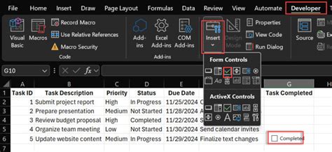 How To Create Check Mark Tick Mark And Checkboxes In Excel