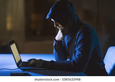 Cybercrime Hacking Technology Crime Male Hacker Stock Photo 1085633948 Shutterstock