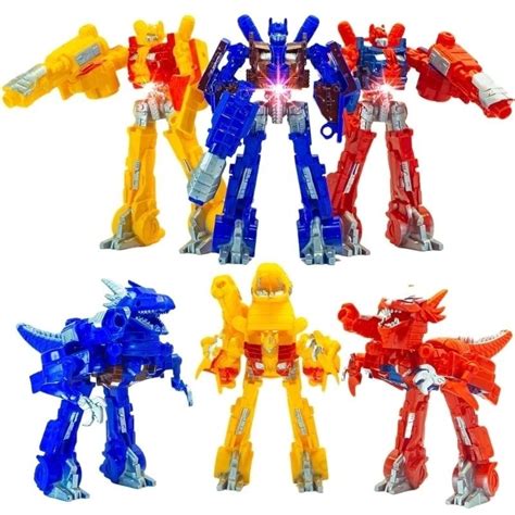 Jual Mainan Robot T Rex Transform Robot Mainan Dengan Dada Lampu Led Berubah Menjadi Dino