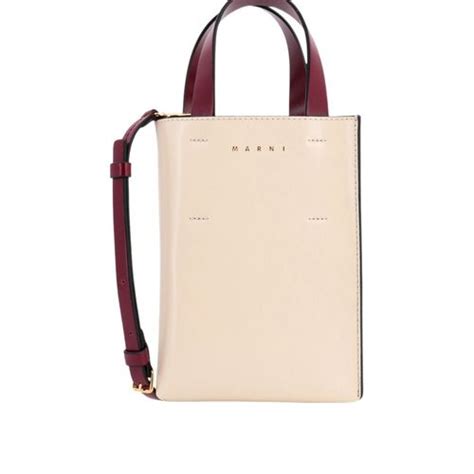 Marni Two Tone Leather Tote Bag Realry