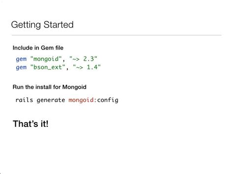 Mongodb And Ruby On Rails