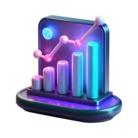 Data Growth Visualization 3d Chart Upward Trend Analytics 54716300 Png