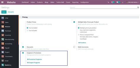 Odoo E Commerce Extra Tools