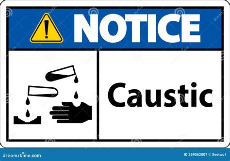 Notice Caustic Symbol Sign On White Background Stock Vector