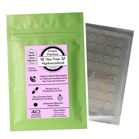 Buy [40] Acne Dot Pimple Patches [8mm Small] Cystic Acne Patch Face