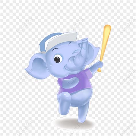 야구를하는 코끼리 Png 일러스트 무료 다운로드 Lovepik