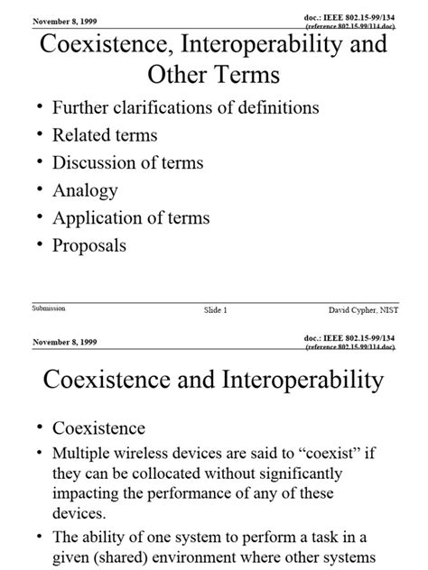 interoperability and coexistence pdf