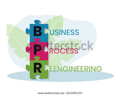 Bpr Business Process Reengineering Acronym Business Stock Vector Royalty Free