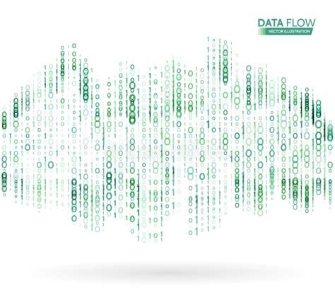 Abstract Data Flow Background With Binary Code Dynamic Waves