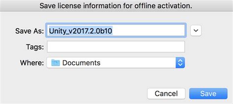 Unity Manual Offline Manual Activation