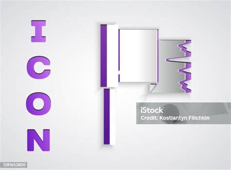 회색 배경에 격리된 해적 플래그 아이콘을 종이 잘라냅니다 종이 아트 스타일 벡터 3차원 형태에 대한 스톡 벡터 아트 및 기타 이미지 3차원 형태 경계 표지 고풍스런