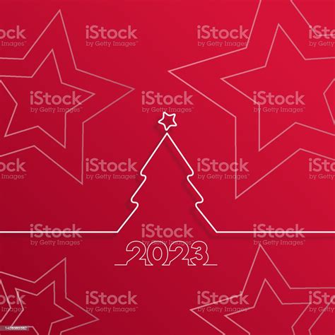 2023 새해 복 많이 받으세요 소나무 추상 숫자 벡터 일러스트레이션 인사말 카드 초대장 달력 등 벡터 스톡 일러스트레이션을위한 휴일 디자인 0명에 대한 스톡 벡터 아트 및