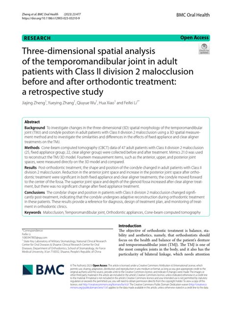 Three Dimensional Spatial Analysis Of The Temporomandibular Joint In Adult Patients With Class