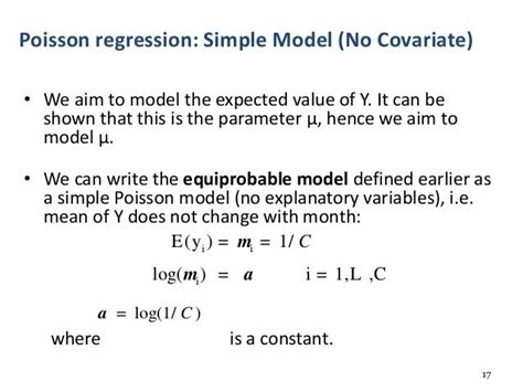 Poisson Regression Models For Count Data