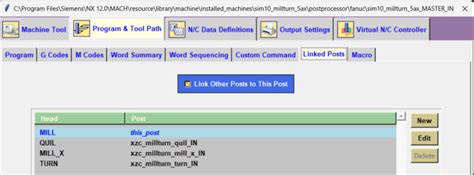 Creating A Post Processor Using Post Builder In Nx 12