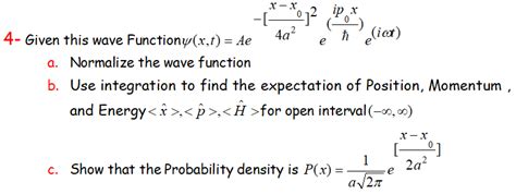 4a2 Eior 4 Given This Wave Functionψxt Ae