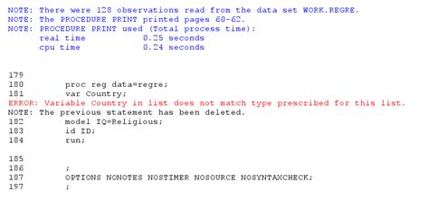 Solved Log Problem Proc Reg Sas Support Communities