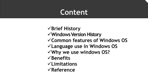 Windows Operating System Pptx